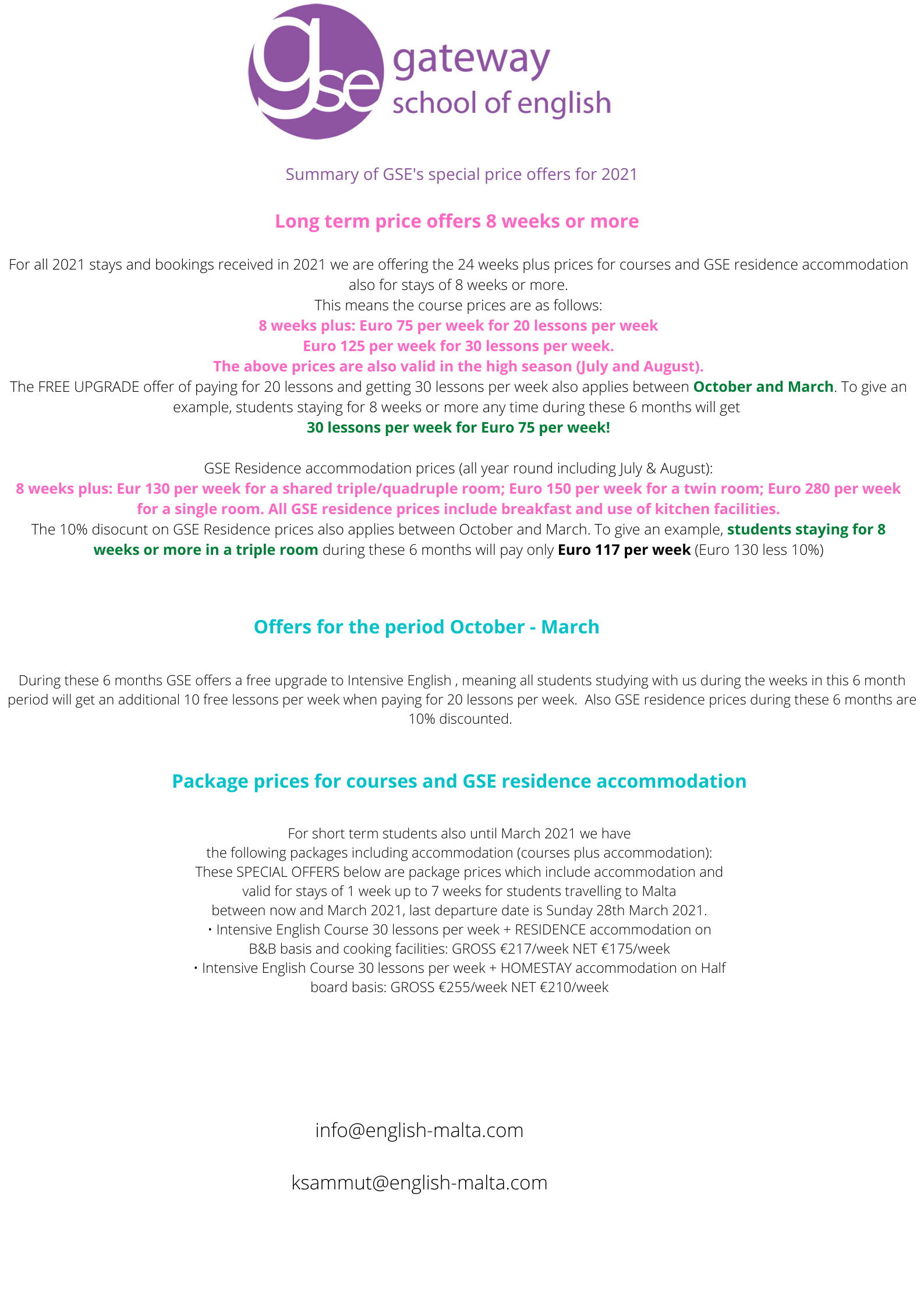 Agents page - Gateway School of English GSE Malta